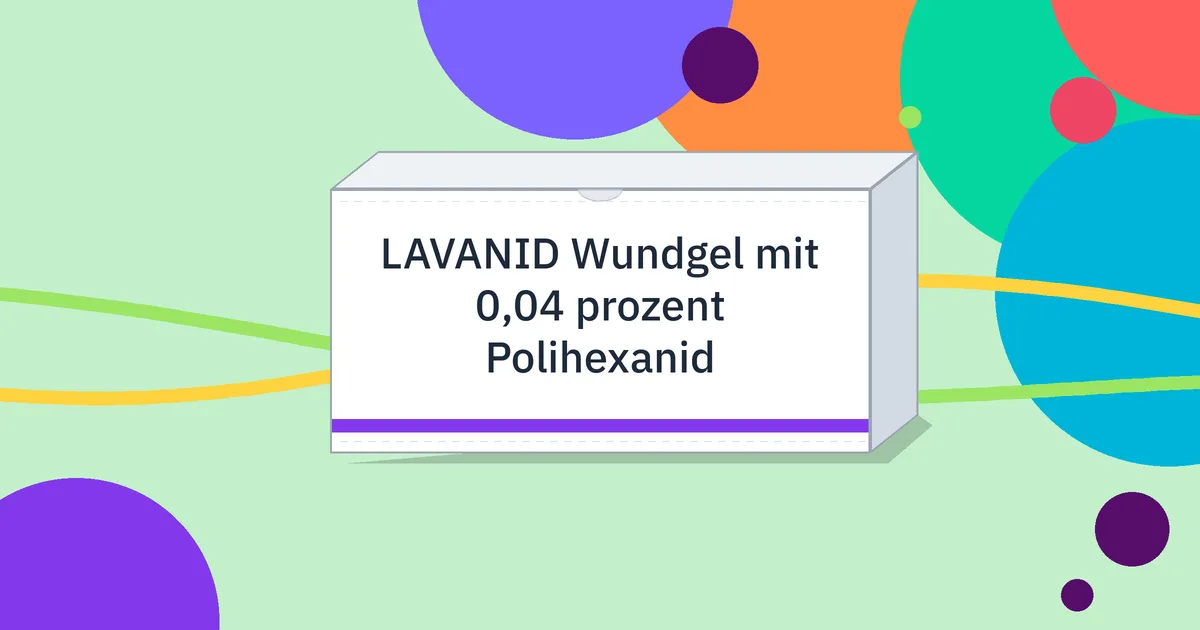 Symbolbild: Packung mit der Aufschrift LAVANID Wundgel mit 0,04 prozent Polihexanid (PZN 13946724) – Verfügbarkeit und Bezug in Apotheken in Frankfurt am Main