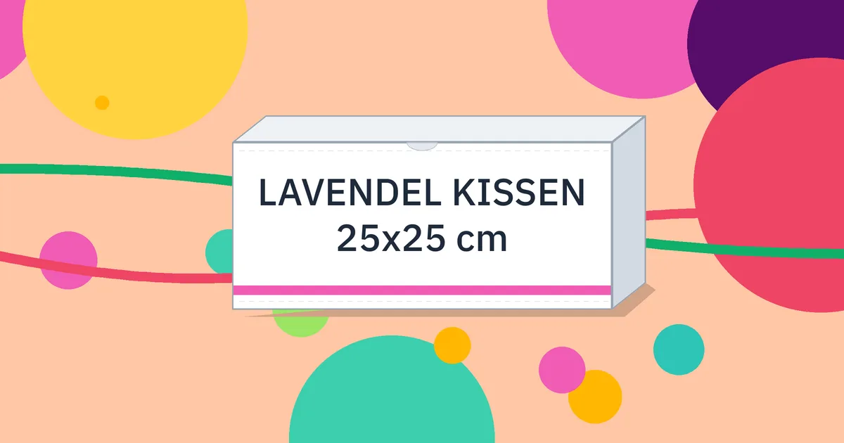 Symbolbild: Packung mit der Aufschrift LAVENDEL KISSEN 25x25 cm (PZN 09373010) – Verfügbarkeit und Bezug in Apotheken in Frankfurt am Main