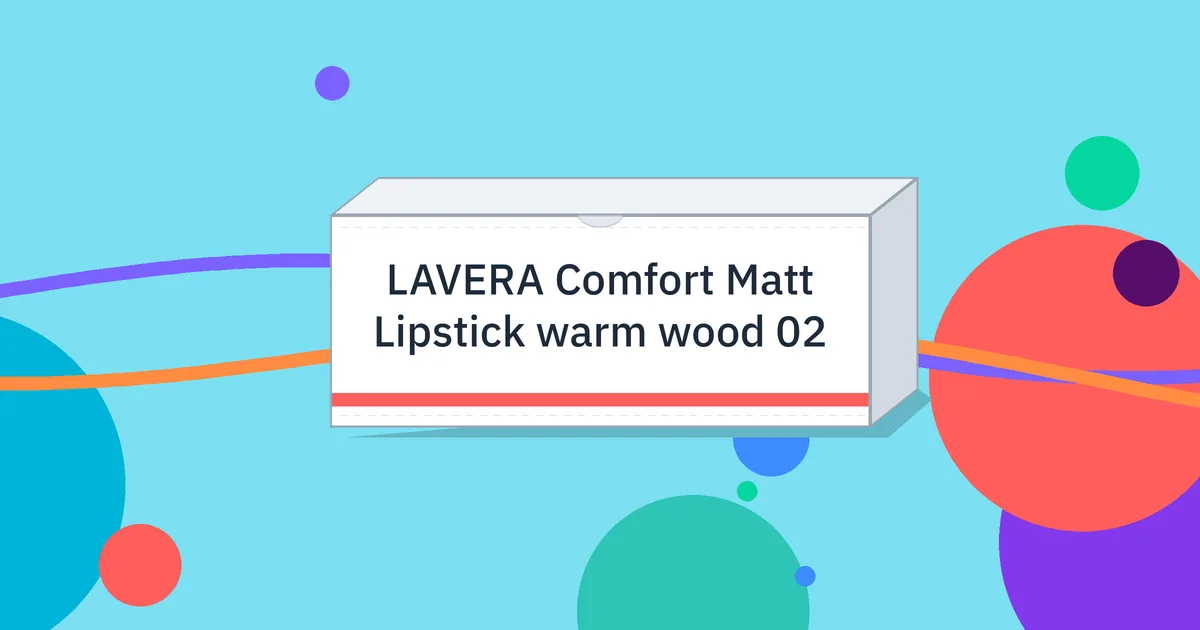 Symbolbild: Packung mit der Aufschrift LAVERA Comfort Matt Lipstick warm wood 02 (PZN 18096822) – Verfügbarkeit und Bezug in Apotheken in Frankfurt am Main