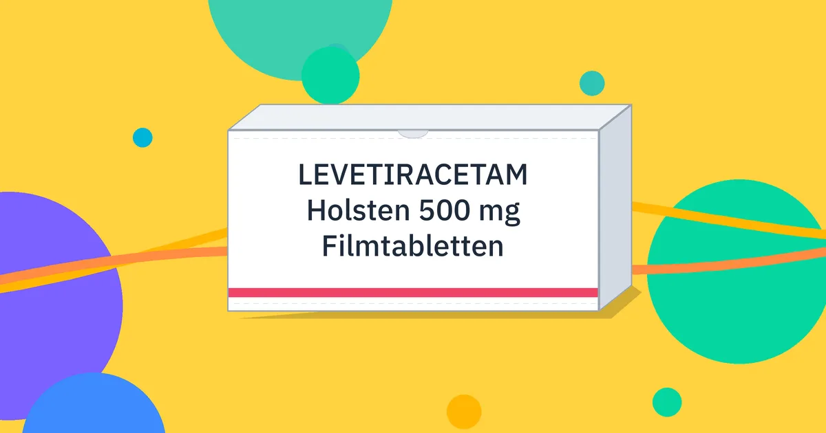 Symbolbild: Packung mit der Aufschrift LEVETIRACETAM Holsten 500 mg Filmtabletten (PZN 12549990) – Verfügbarkeit und Bezug in Apotheken in Frankfurt am Main