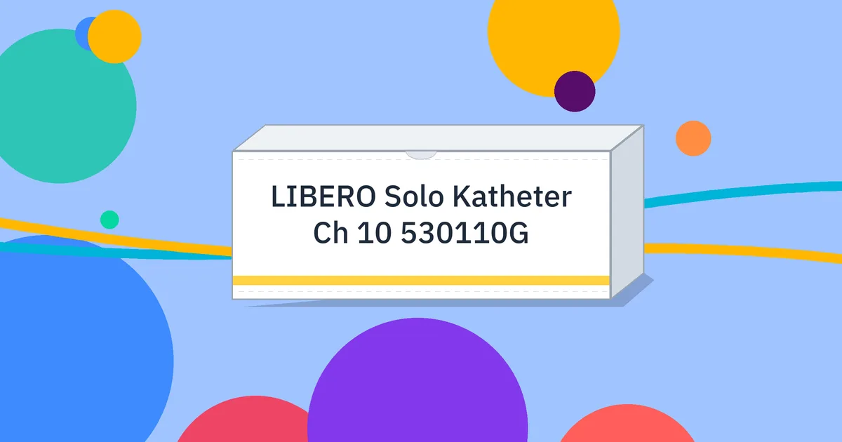 Symbolbild: Packung mit der Aufschrift LIBERO Solo Katheter Ch 10 530110G (PZN 06629147) – Verfügbarkeit und Bezug in Apotheken in Frankfurt am Main