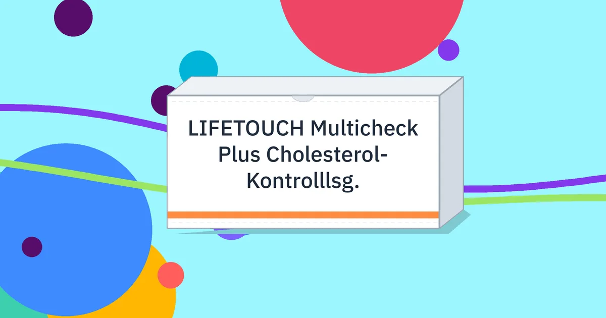 Symbolbild: Packung mit der Aufschrift LIFETOUCH Multicheck Plus Cholesterol-Kontrolllsg. (PZN 20687341) – Verfügbarkeit und Bezug in Apotheken in Frankfurt am Main
