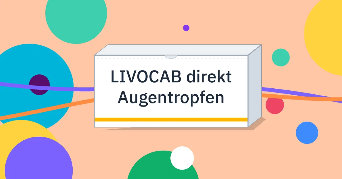 Symbolbild: Packung mit der Aufschrift LIVOCAB direkt Augentropfen (PZN 00676714) – Verfügbarkeit und Bezug in Apotheken in Frankfurt am Main