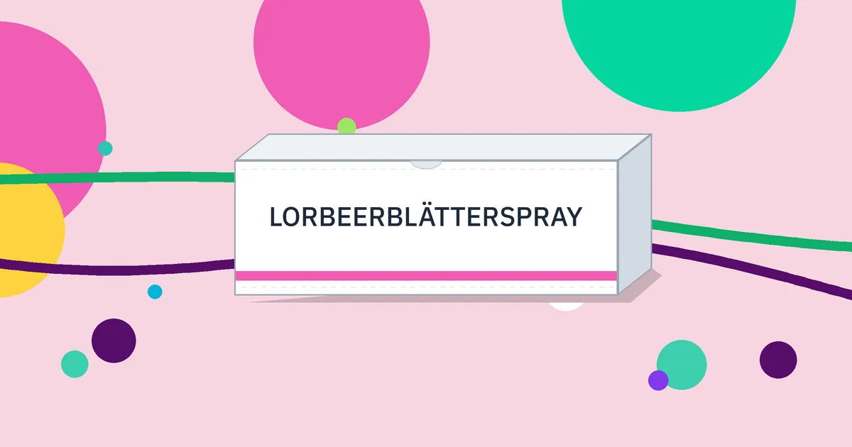 Symbolbild: Packung mit der Aufschrift LORBEERBLÄTTERSPRAY (PZN 11713097) – Verfügbarkeit und Bezug in Apotheken in Frankfurt am Main