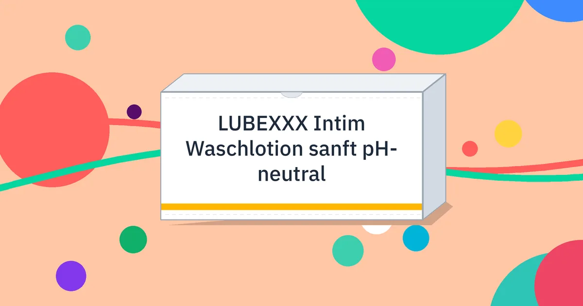 Symbolbild: Packung mit der Aufschrift LUBEXXX Intim Waschlotion sanft pH-neutral (PZN 15881420) – Verfügbarkeit und Bezug in Apotheken in Frankfurt am Main