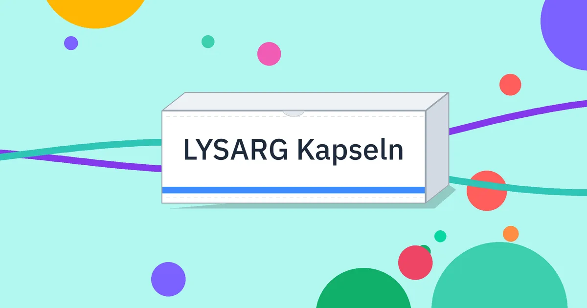 Symbolbild: Packung mit der Aufschrift LYSARG Kapseln (PZN 11049512) – Verfügbarkeit und Bezug in Apotheken in Frankfurt am Main