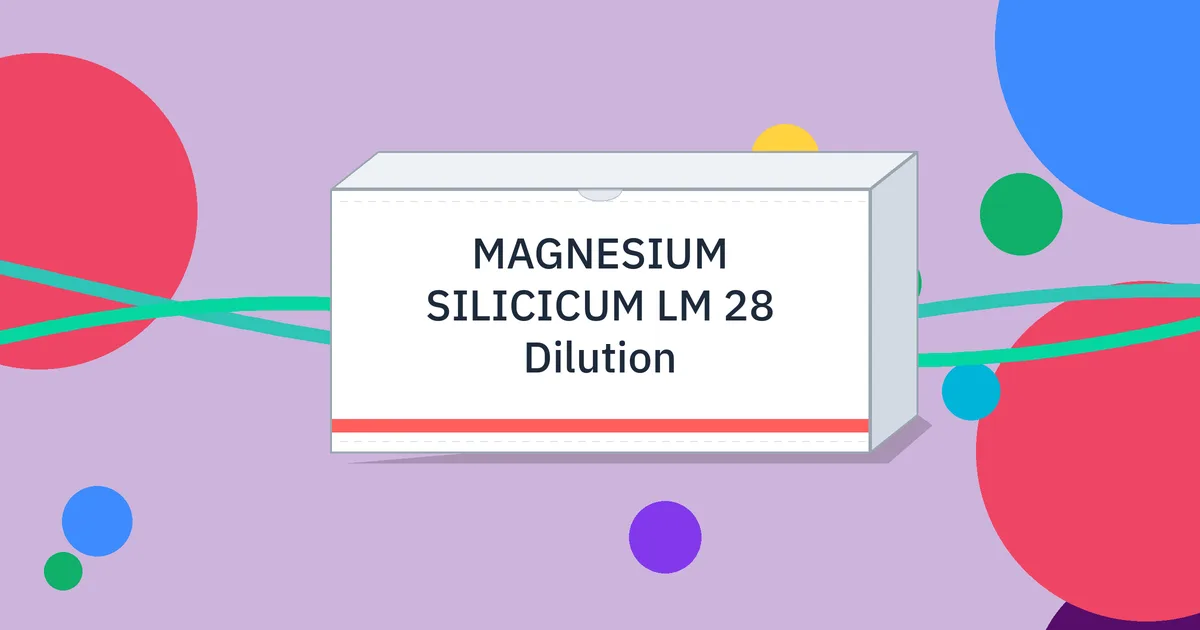 Symbolbild: Packung mit der Aufschrift MAGNESIUM SILICICUM LM 28 Dilution (PZN 12939828) – Verfügbarkeit und Bezug in Apotheken in Frankfurt am Main