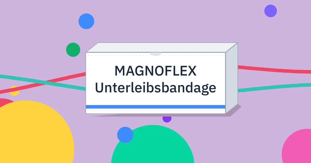 Symbolbild: Packung mit der Aufschrift MAGNOFLEX Unterleibsbandage (PZN 00978148) – Verfügbarkeit und Bezug in Apotheken in Frankfurt am Main
