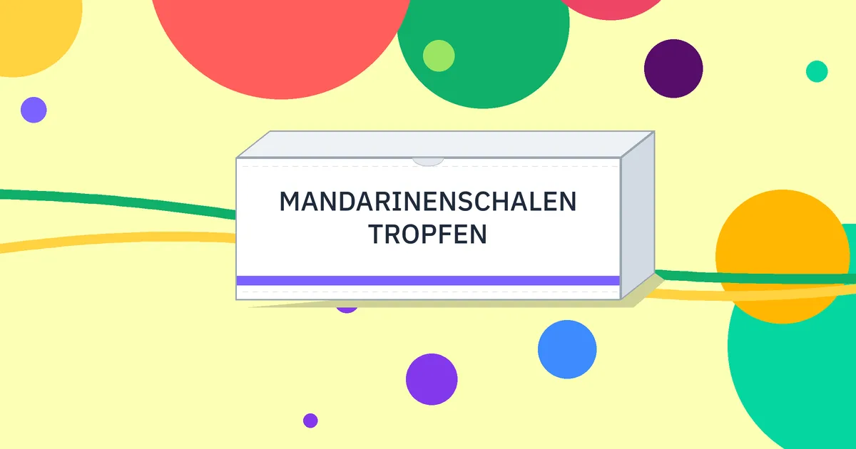 Symbolbild: Packung mit der Aufschrift MANDARINENSCHALEN TROPFEN (PZN 15237771) – Verfügbarkeit und Bezug in Apotheken in Frankfurt am Main