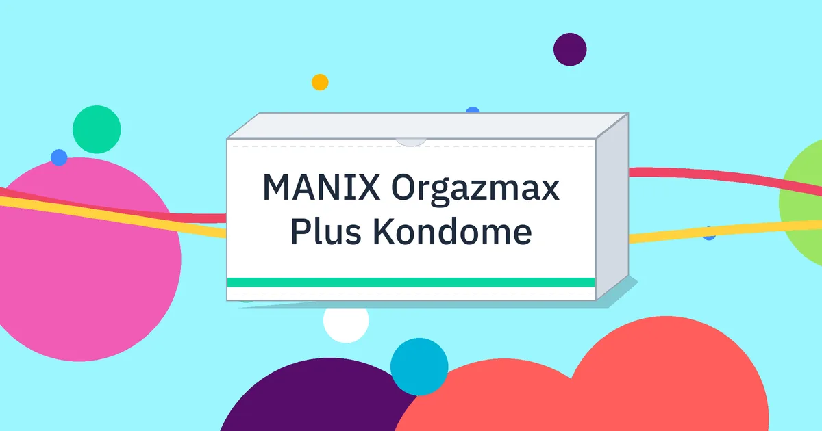 Symbolbild: Packung mit der Aufschrift MANIX Orgazmax Plus Kondome (PZN 16826185) – Verfügbarkeit und Bezug in Apotheken in Frankfurt am Main