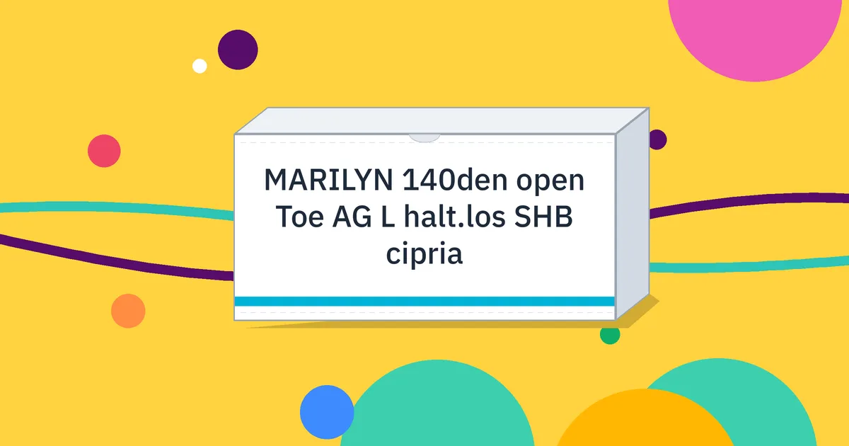 Symbolbild: Packung mit der Aufschrift MARILYN 140den open Toe AG L halt.los SHB cipria (PZN 16187992) – Verfügbarkeit und Bezug in Apotheken in Frankfurt am Main