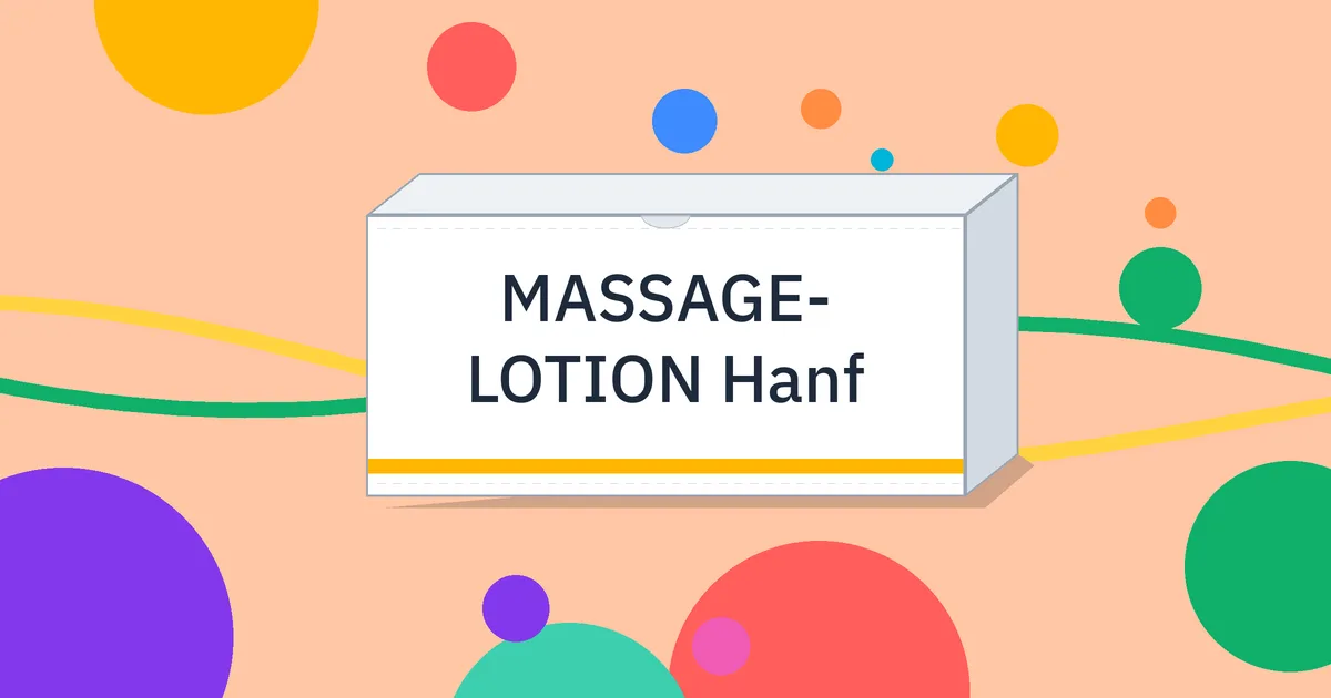 Symbolbild: Packung mit der Aufschrift MASSAGE-LOTION Hanf (PZN 14401174) – Verfügbarkeit und Bezug in Apotheken in Frankfurt am Main