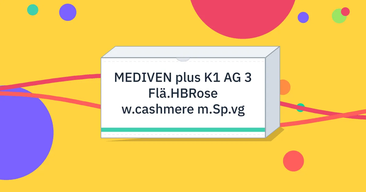 Symbolbild: Packung mit der Aufschrift MEDIVEN plus K1 AG 3 Flä.HBRose w.cashmere m.Sp.vg (PZN 15913516) – Verfügbarkeit und Bezug in Apotheken in Frankfurt am Main