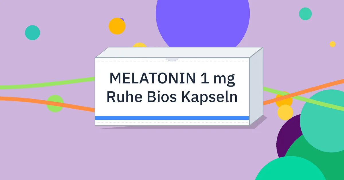 Symbolbild: Packung mit der Aufschrift MELATONIN 1 mg Ruhe Bios Kapseln (PZN 17900067) – Verfügbarkeit und Bezug in Apotheken in Frankfurt am Main