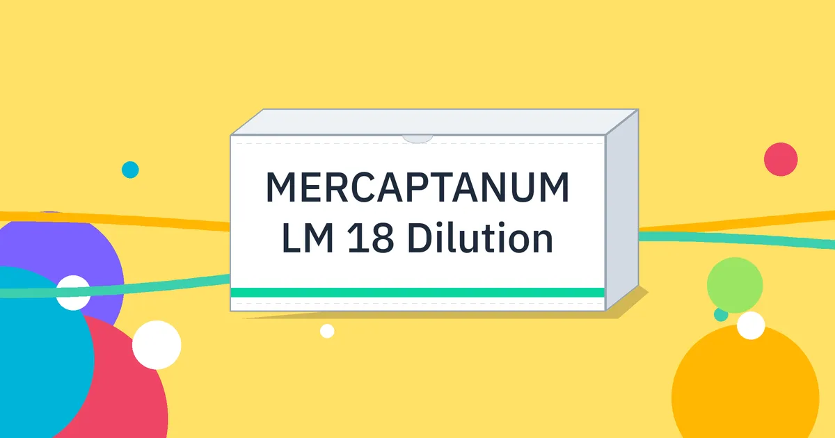 Symbolbild: Packung mit der Aufschrift MERCAPTANUM LM 18 Dilution (PZN 13605696) – Verfügbarkeit und Bezug in Apotheken in Frankfurt am Main