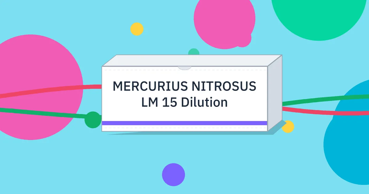 Symbolbild: Packung mit der Aufschrift MERCURIUS NITROSUS LM 15 Dilution (PZN 12952295) – Verfügbarkeit und Bezug in Apotheken in Frankfurt am Main