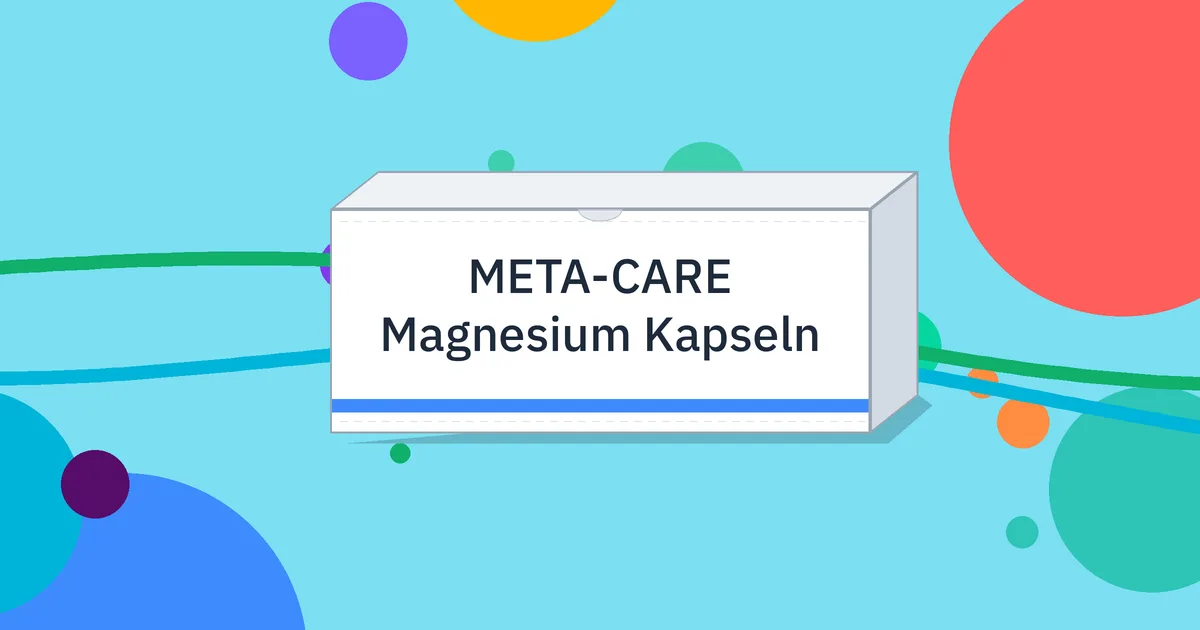 Symbolbild: Packung mit der Aufschrift META-CARE Magnesium Kapseln (PZN 09612986) – Verfügbarkeit und Bezug in Apotheken in Frankfurt am Main