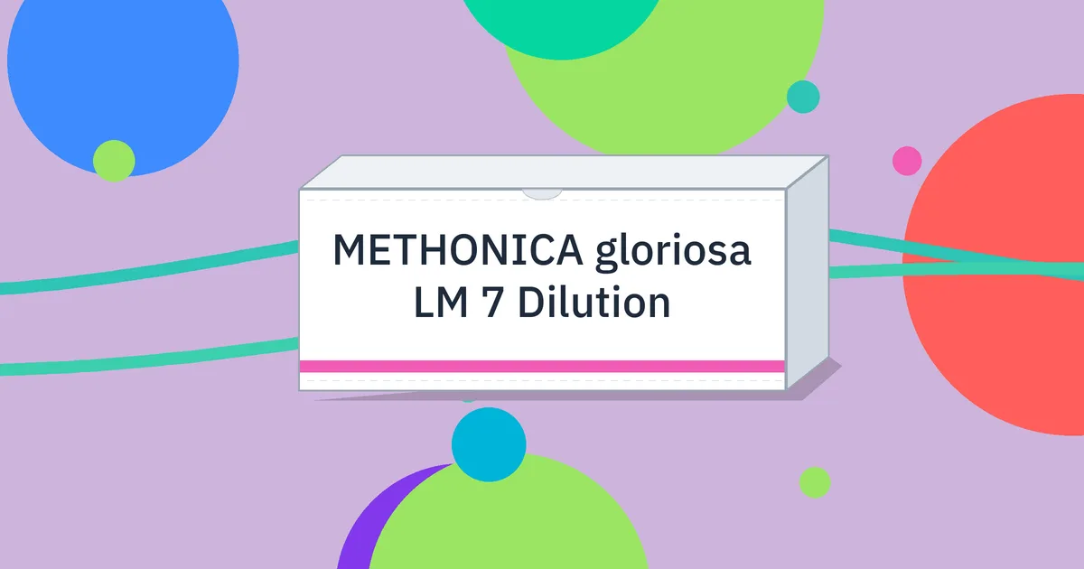 Symbolbild: Packung mit der Aufschrift METHONICA gloriosa LM 7 Dilution (PZN 13606477) – Verfügbarkeit und Bezug in Apotheken in Frankfurt am Main