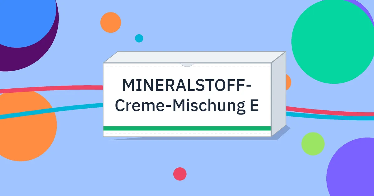 Symbolbild: Packung mit der Aufschrift MINERALSTOFF-Creme-Mischung E (PZN 17628702) – Verfügbarkeit und Bezug in Apotheken in Frankfurt am Main