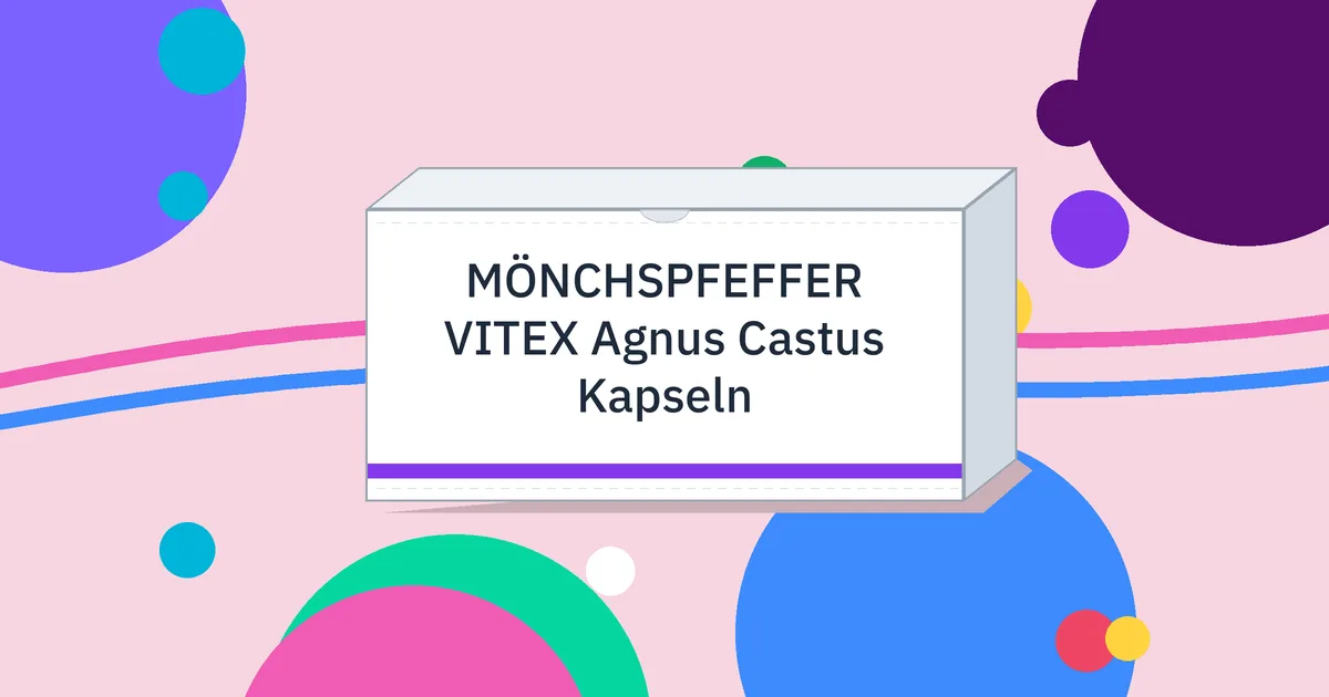 Symbolbild: Packung mit der Aufschrift MÖNCHSPFEFFER VITEX Agnus Castus Kapseln (PZN 11887383) – Verfügbarkeit und Bezug in Apotheken in Frankfurt am Main