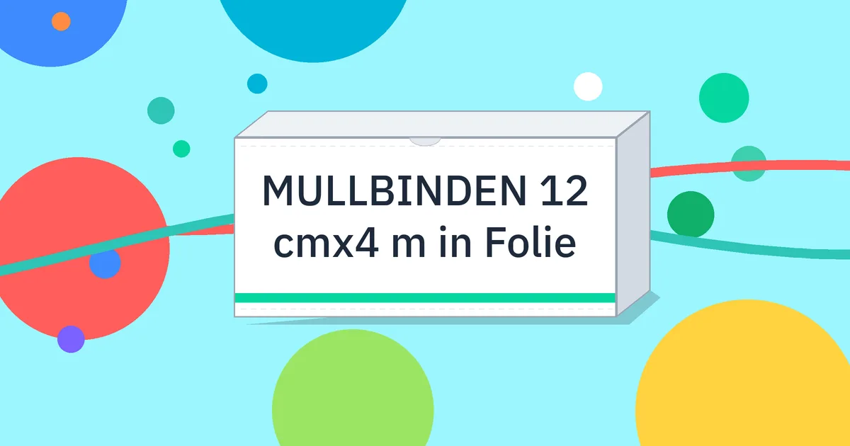 Symbolbild: Packung mit der Aufschrift MULLBINDEN 12 cmx4 m in Folie (PZN 07095274) – Verfügbarkeit und Bezug in Apotheken in Frankfurt am Main