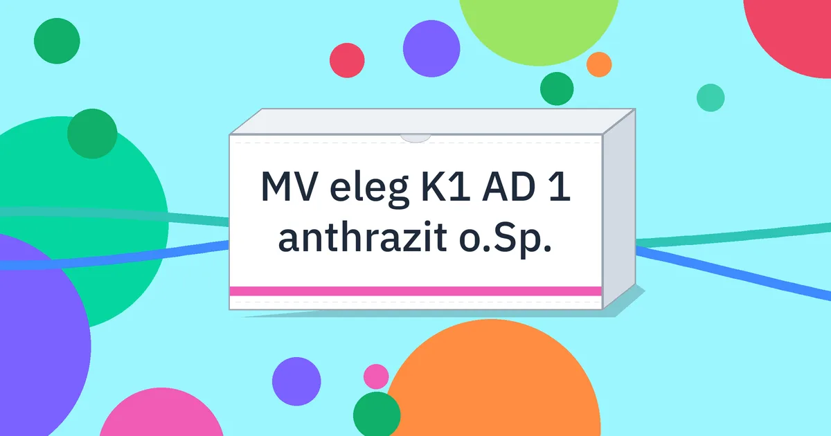 Symbolbild: Packung mit der Aufschrift MV eleg K1 AD 1 anthrazit o.Sp. (PZN 00640099) – Verfügbarkeit und Bezug in Apotheken in Frankfurt am Main