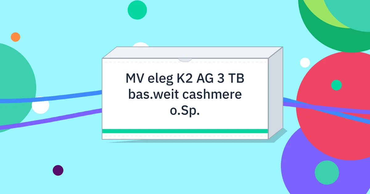 Symbolbild: Packung mit der Aufschrift MV eleg K2 AG 3 TB bas.weit cashmere o.Sp. (PZN 14680398) – Verfügbarkeit und Bezug in Apotheken in Frankfurt am Main