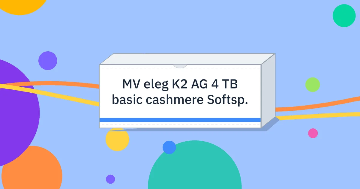 Symbolbild: Packung mit der Aufschrift MV eleg K2 AG 4 TB basic cashmere Softsp. (PZN 14681185) – Verfügbarkeit und Bezug in Apotheken in Frankfurt am Main