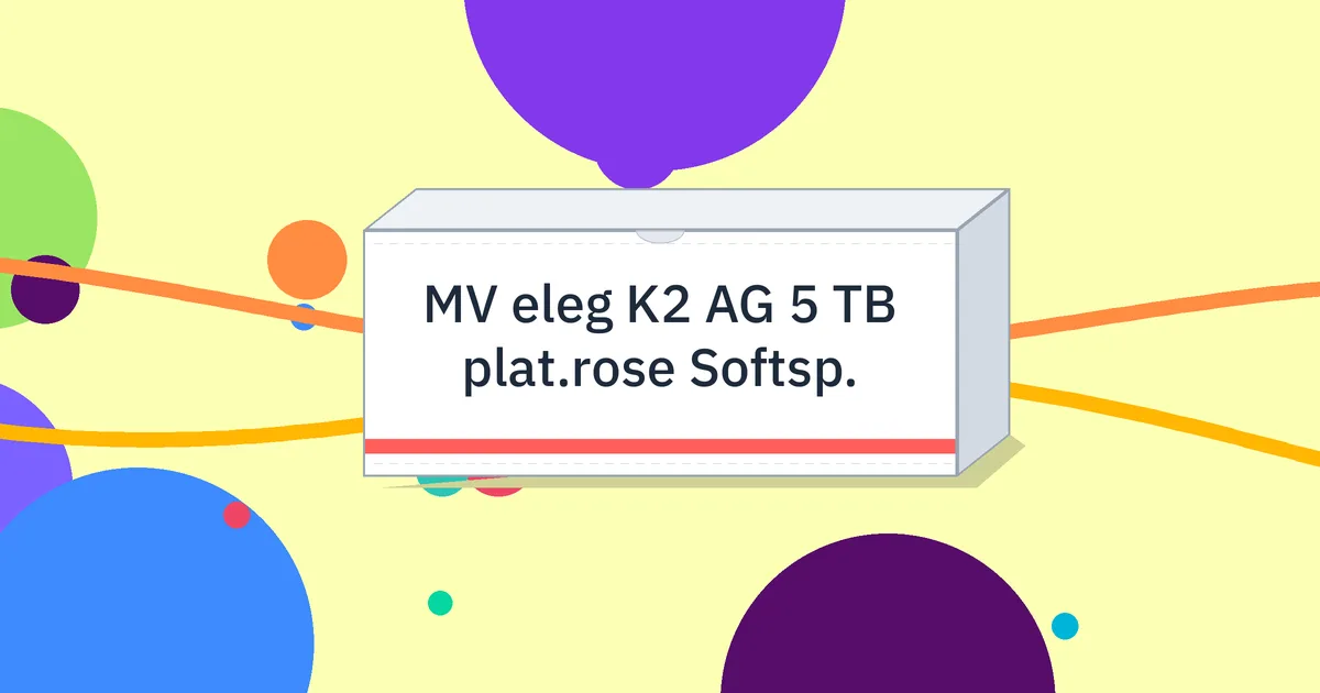 Symbolbild: Packung mit der Aufschrift MV eleg K2 AG 5 TB plat.rose Softsp. (PZN 14698814) – Verfügbarkeit und Bezug in Apotheken in Frankfurt am Main