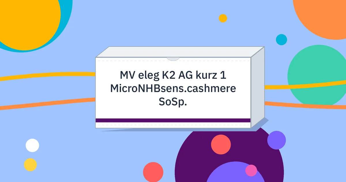 Symbolbild: Packung mit der Aufschrift MV eleg K2 AG kurz 1 MicroNHBsens.cashmere SoSp. (PZN 15709402) – Verfügbarkeit und Bezug in Apotheken in Frankfurt am Main