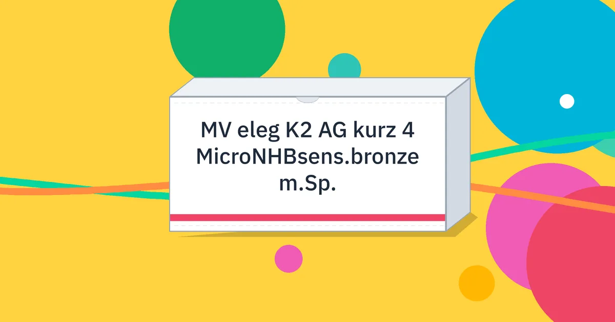 Symbolbild: Packung mit der Aufschrift MV eleg K2 AG kurz 4 MicroNHBsens.bronze m.Sp. (PZN 15710032) – Verfügbarkeit und Bezug in Apotheken in Frankfurt am Main