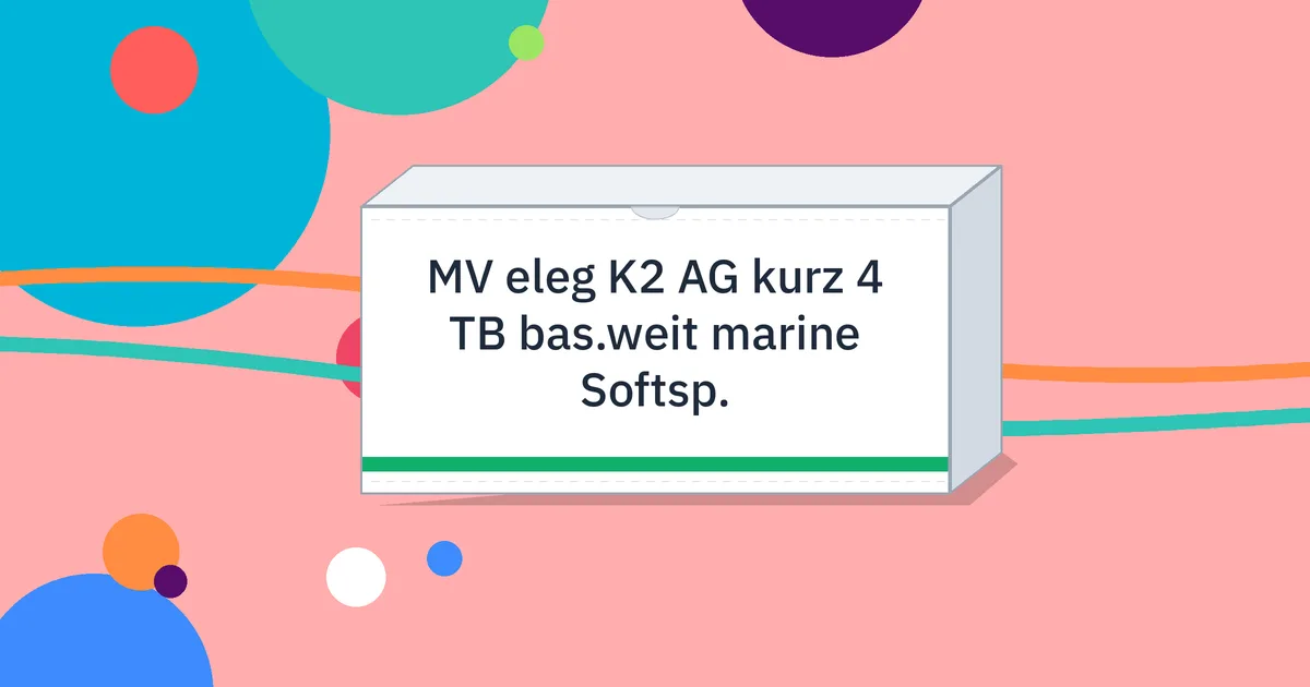 Symbolbild: Packung mit der Aufschrift MV eleg K2 AG kurz 4 TB bas.weit marine Softsp. (PZN 14608662) – Verfügbarkeit und Bezug in Apotheken in Frankfurt am Main
