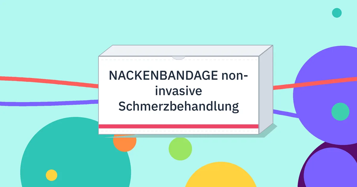 Symbolbild: Packung mit der Aufschrift NACKENBANDAGE non-invasive Schmerzbehandlung (PZN 09917964) – Verfügbarkeit und Bezug in Apotheken in Frankfurt am Main