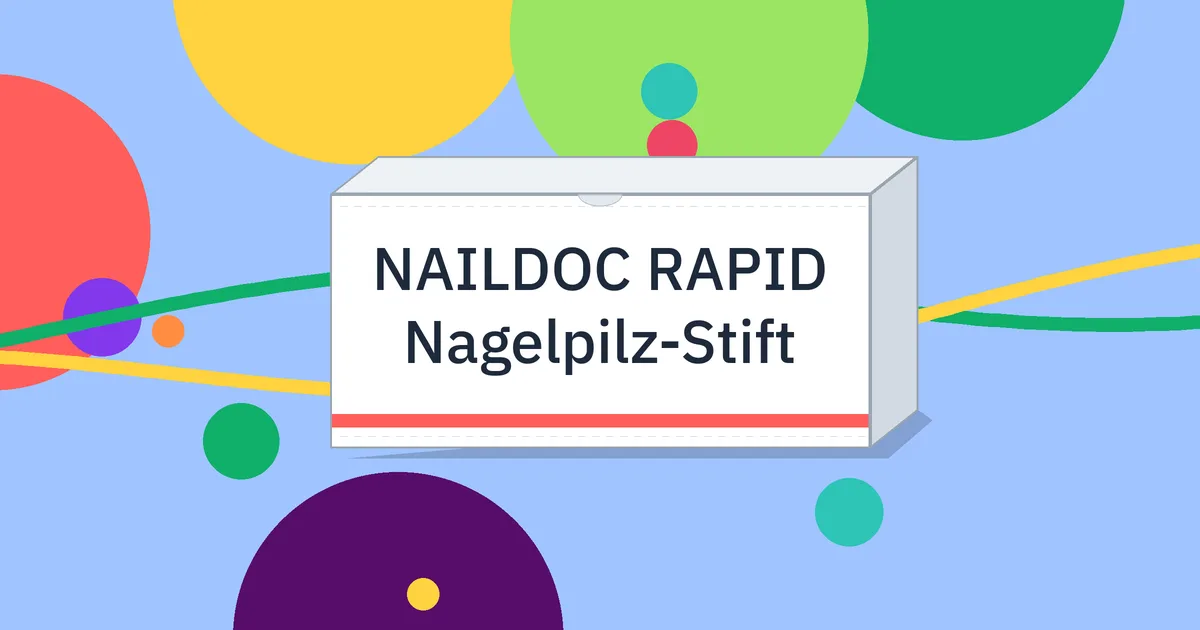 Symbolbild: Packung mit der Aufschrift NAILDOC RAPID Nagelpilz-Stift (PZN 16819682) – Verfügbarkeit und Bezug in Apotheken in Frankfurt am Main