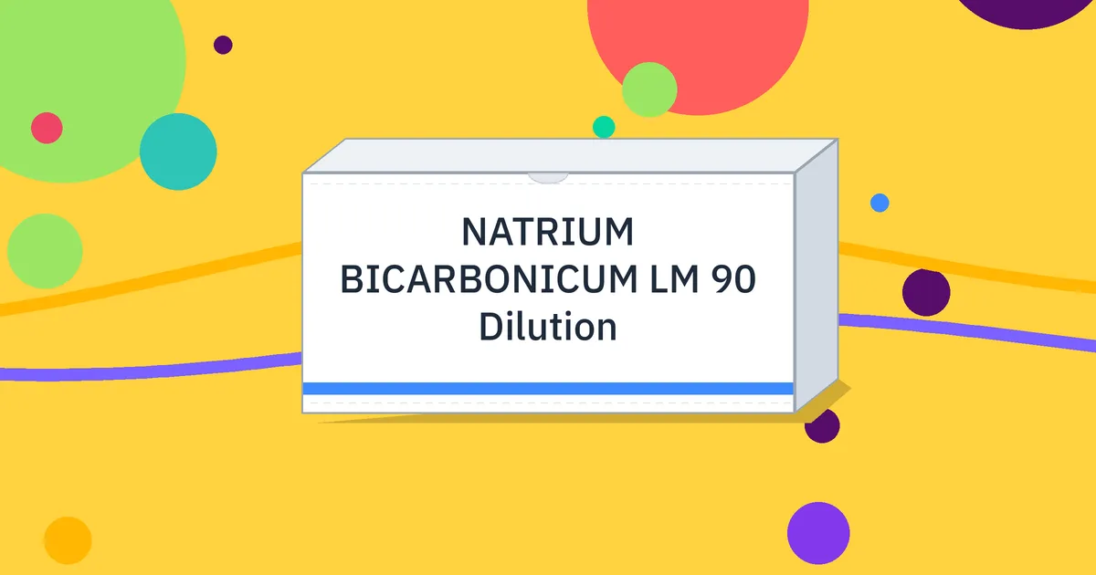 Symbolbild: Packung mit der Aufschrift NATRIUM BICARBONICUM LM 90 Dilution (PZN 12960567) – Verfügbarkeit und Bezug in Apotheken in Frankfurt am Main