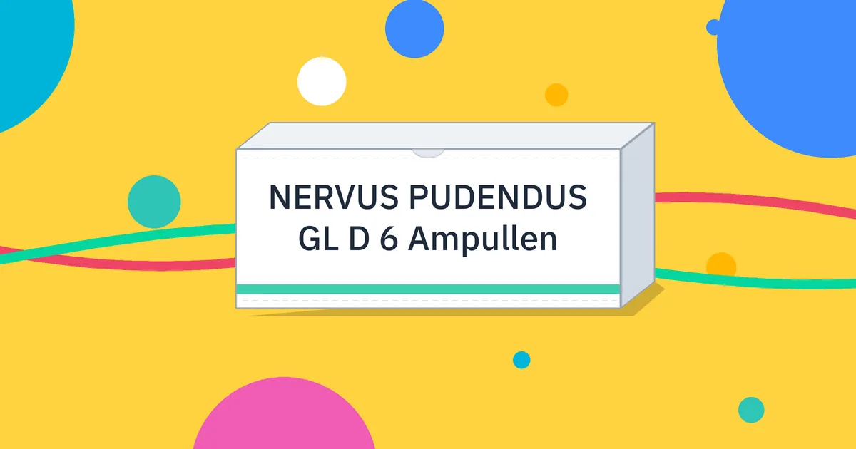 Symbolbild: Packung mit der Aufschrift NERVUS PUDENDUS GL D 6 Ampullen (PZN 02941244) – Verfügbarkeit und Bezug in Apotheken in Frankfurt am Main