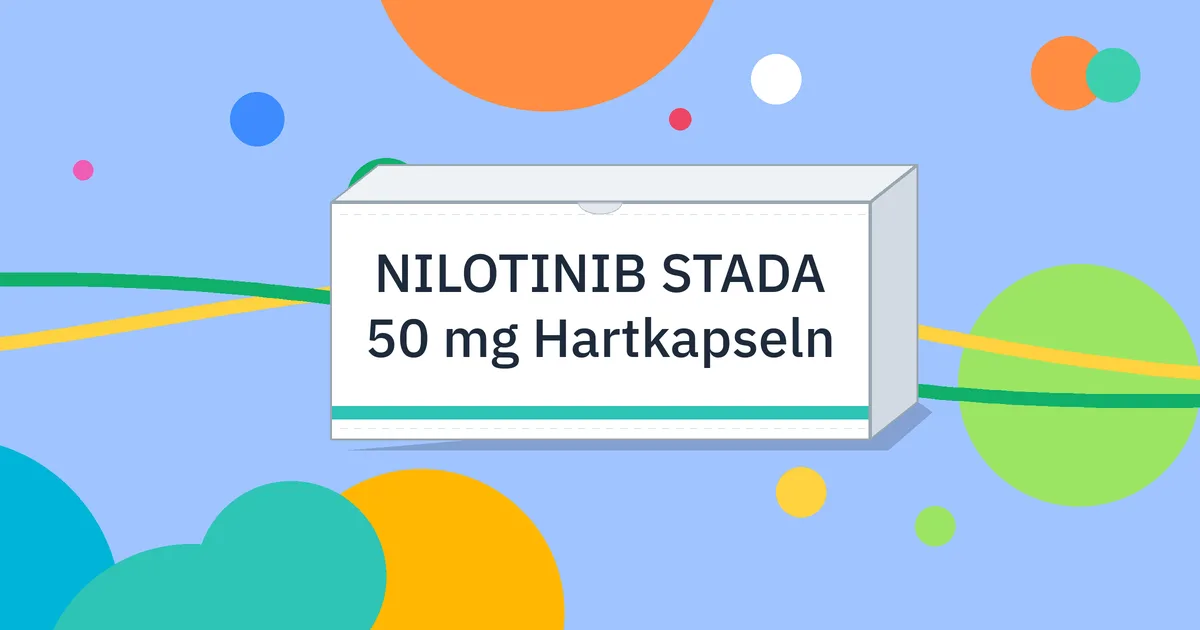 Symbolbild: Packung mit der Aufschrift NILOTINIB STADA 50 mg Hartkapseln (PZN 19236432) – Verfügbarkeit und Bezug in Apotheken in Frankfurt am Main