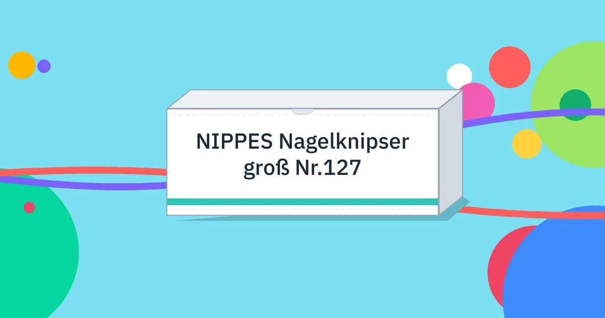 Symbolbild: Packung mit der Aufschrift NIPPES Nagelknipser groß Nr.127 (PZN 07614969) – Verfügbarkeit und Bezug in Apotheken in Frankfurt am Main