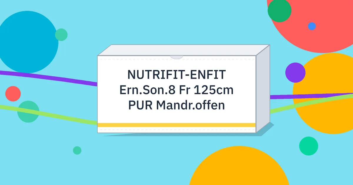 Symbolbild: Packung mit der Aufschrift NUTRIFIT-ENFIT Ern.Son.8 Fr 125cm PUR Mandr.offen (PZN 14174301) – Verfügbarkeit und Bezug in Apotheken in Frankfurt am Main