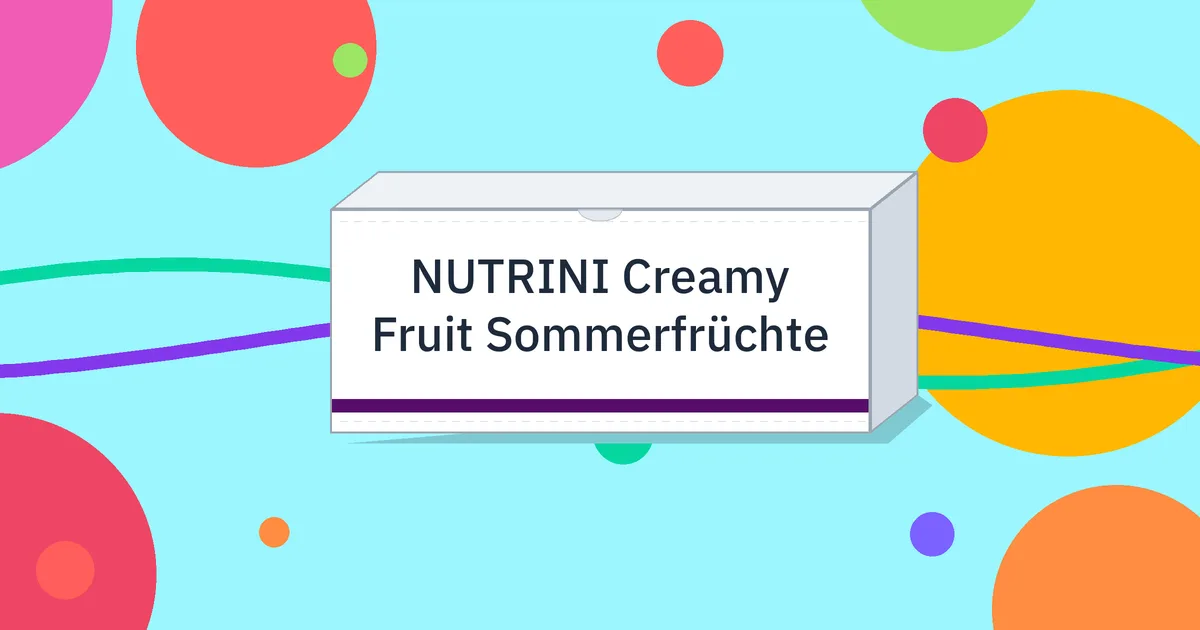 Symbolbild: Packung mit der Aufschrift NUTRINI Creamy Fruit Sommerfrüchte (PZN 10356057) – Verfügbarkeit und Bezug in Apotheken in Frankfurt am Main