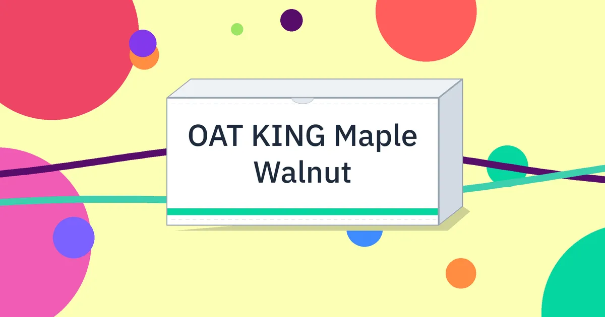 Symbolbild: Packung mit der Aufschrift OAT KING Maple Walnut (PZN 09522266) – Verfügbarkeit und Bezug in Apotheken in Frankfurt am Main