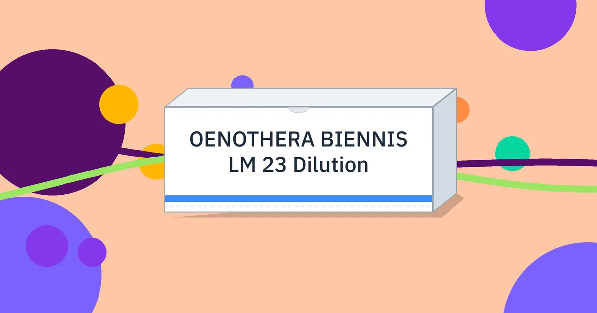 Symbolbild: Packung mit der Aufschrift OENOTHERA BIENNIS LM 23 Dilution (PZN 13622950) – Verfügbarkeit und Bezug in Apotheken in Frankfurt am Main