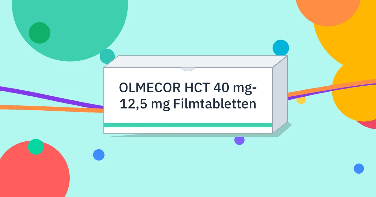 Symbolbild: Packung mit der Aufschrift OLMECOR HCT 40 mg-12,5 mg Filmtabletten (PZN 12648232) – Verfügbarkeit und Bezug in Apotheken in Frankfurt am Main