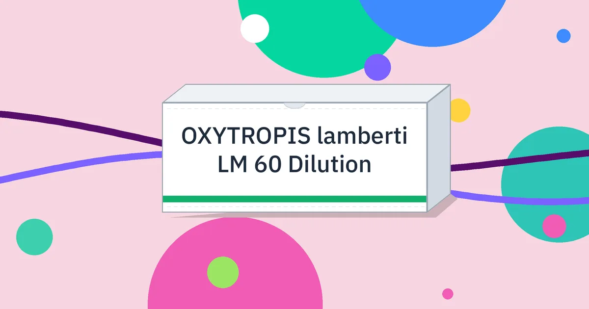 Symbolbild: Packung mit der Aufschrift OXYTROPIS lamberti LM 60 Dilution (PZN 13630139) – Verfügbarkeit und Bezug in Apotheken in Frankfurt am Main