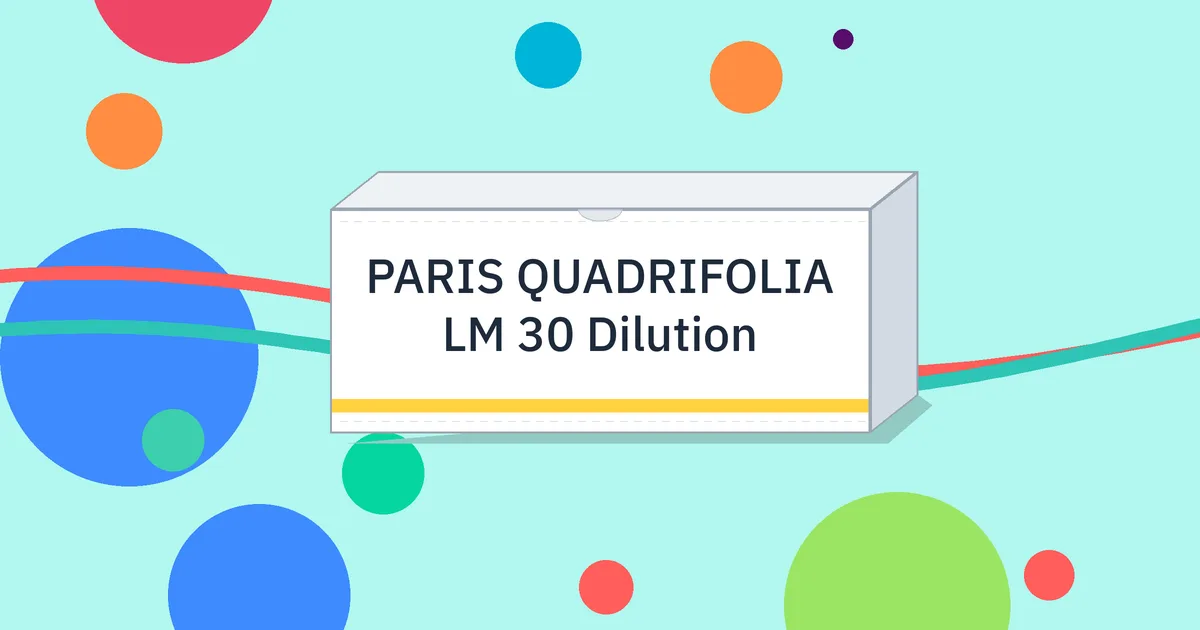 Symbolbild: Packung mit der Aufschrift PARIS QUADRIFOLIA LM 30 Dilution (PZN 13632061) – Verfügbarkeit und Bezug in Apotheken in Frankfurt am Main