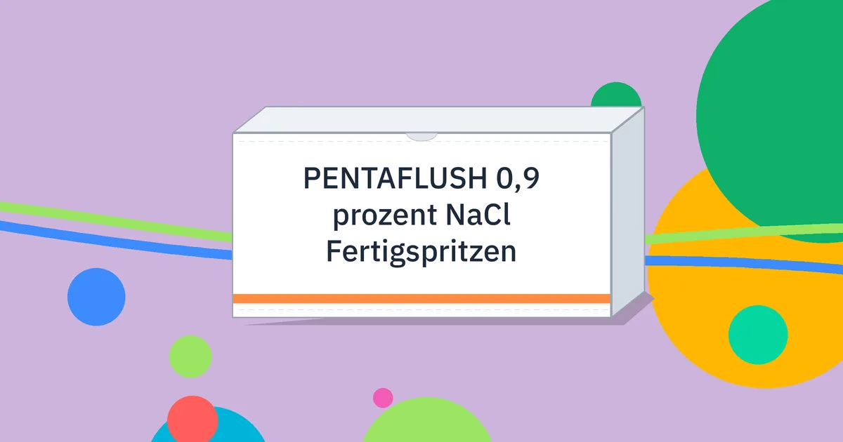 Symbolbild: Packung mit der Aufschrift PENTAFLUSH 0,9 prozent NaCl Fertigspritzen (PZN 18755897) – Verfügbarkeit und Bezug in Apotheken in Frankfurt am Main