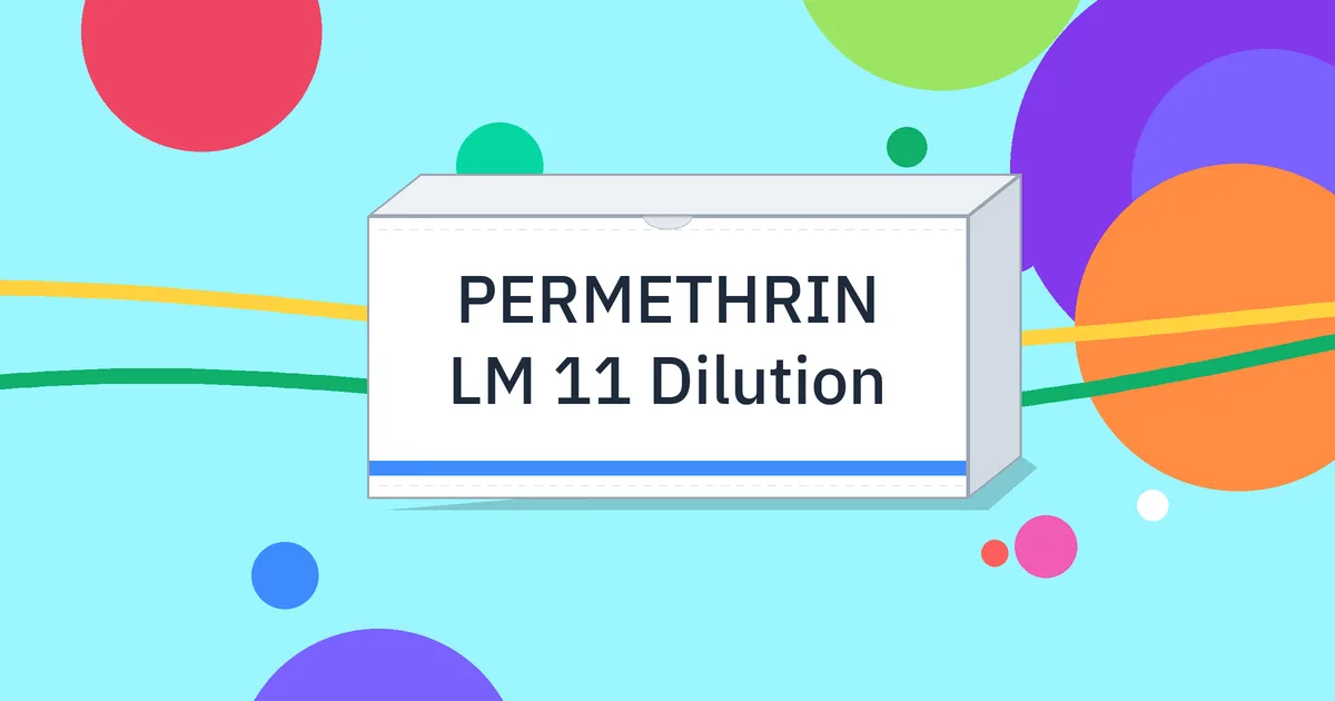 Symbolbild: Packung mit der Aufschrift PERMETHRIN LM 11 Dilution (PZN 13635562) – Verfügbarkeit und Bezug in Apotheken in Frankfurt am Main