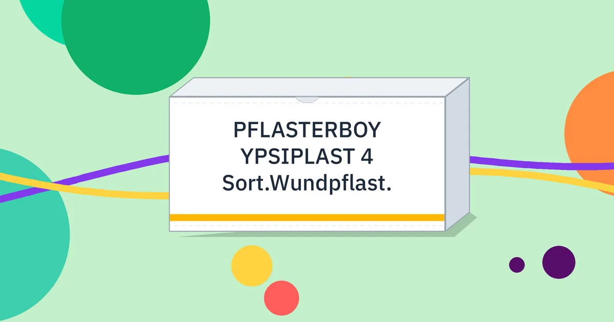 Symbolbild: Packung mit der Aufschrift PFLASTERBOY YPSIPLAST 4 Sort.Wundpflast. (PZN 03271314) – Verfügbarkeit und Bezug in Apotheken in Frankfurt am Main