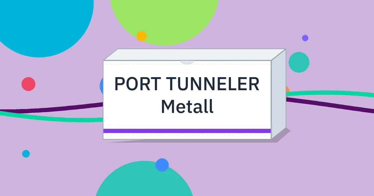 Symbolbild: Packung mit der Aufschrift PORT TUNNELER Metall (PZN 02757316) – Verfügbarkeit und Bezug in Apotheken in Frankfurt am Main