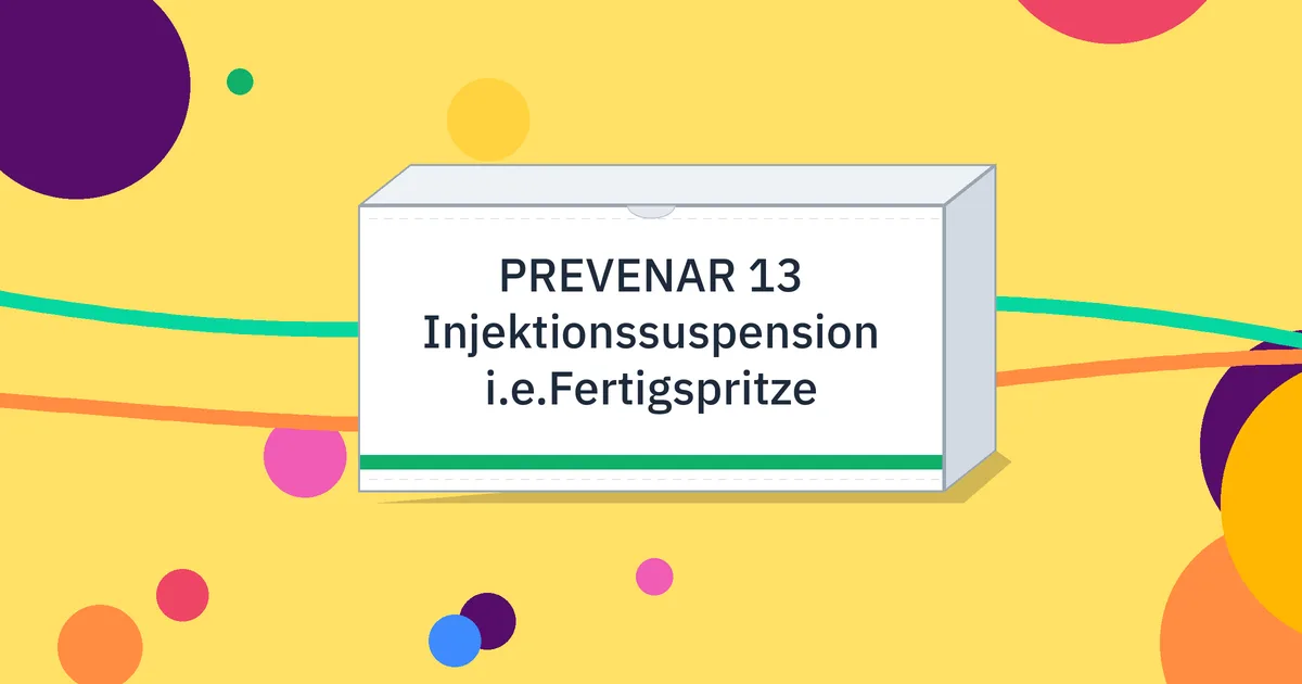 Symbolbild: Packung mit der Aufschrift PREVENAR 13 Injektionssuspension i.e.Fertigspritze (PZN 10739870) – Verfügbarkeit und Bezug in Apotheken in Frankfurt am Main